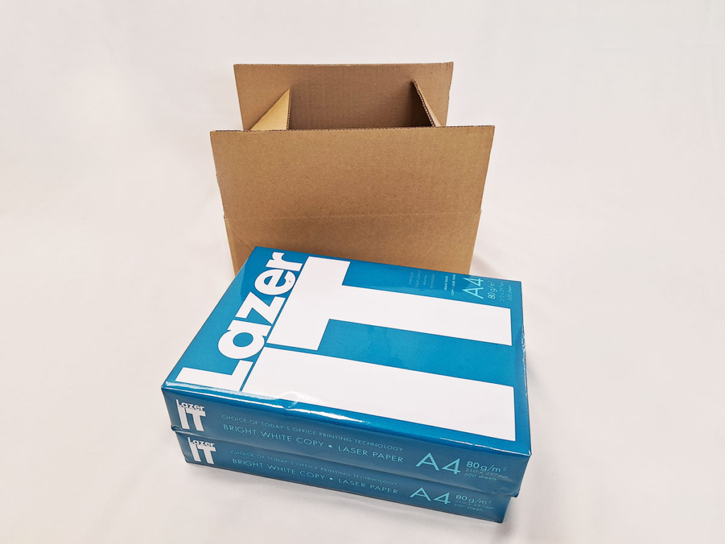 A4 2-ream RSC Cardboard Boxes - eShop UBEECO Packaging Solutions